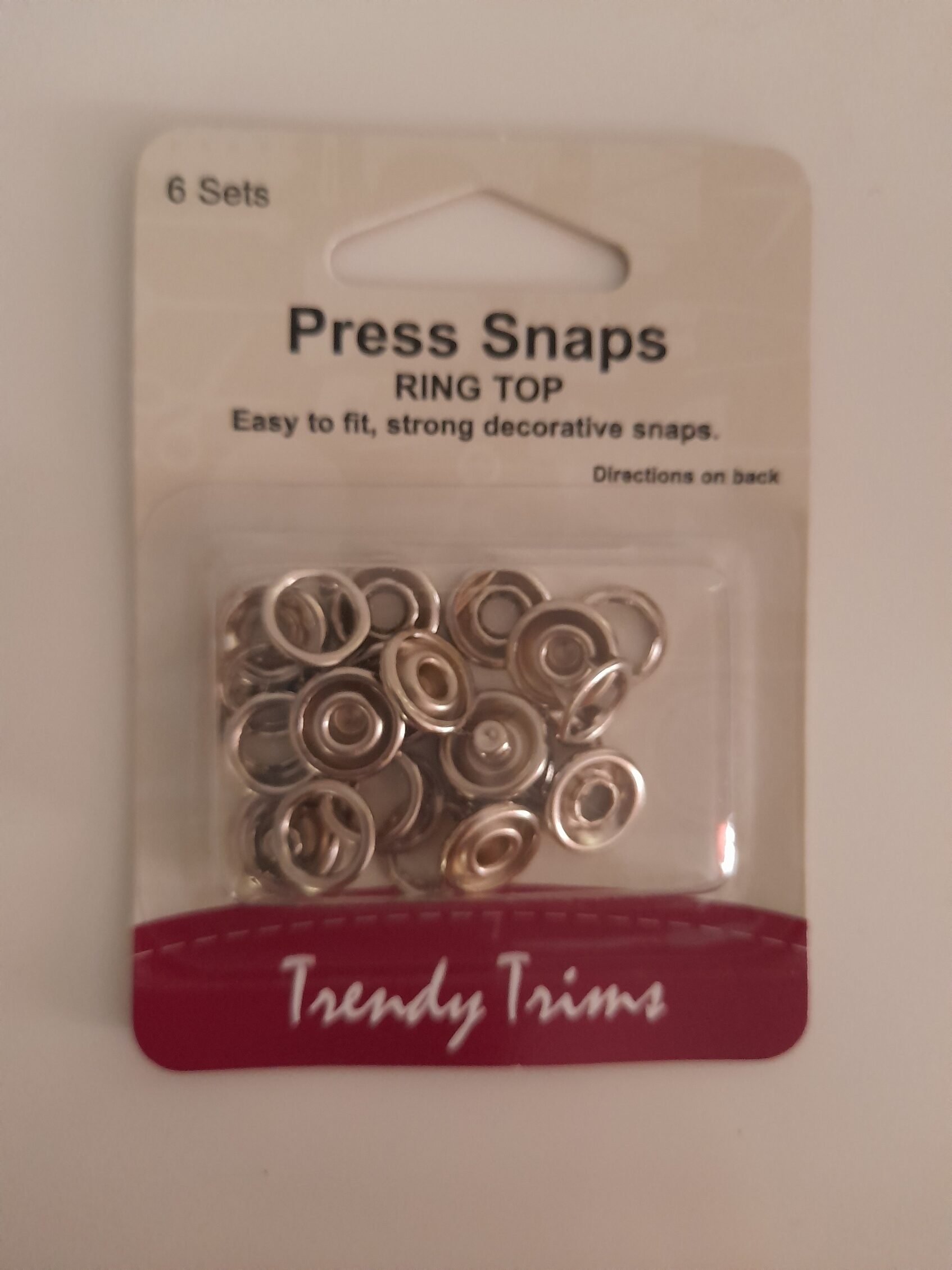 Press snaps - Ring Top Silver (6) - Bernina Sewing Centre Tauranga