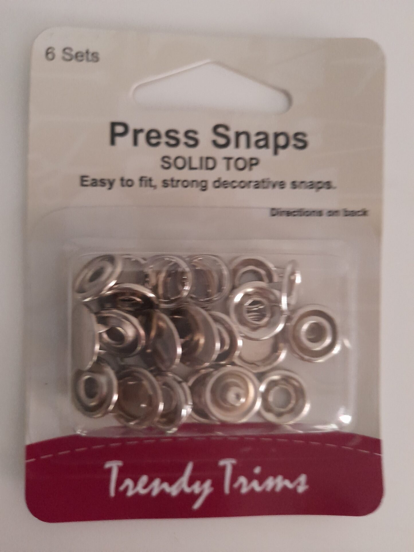 Press snaps Solid top - Silver 6 sets - Bernina Sewing Centre Tauranga